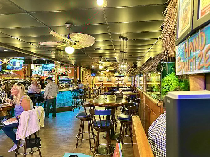 Where tiki meets tasty &ndash; the interior feels like a Jimmy Buffett song came to life and decided to serve incredible seafood.