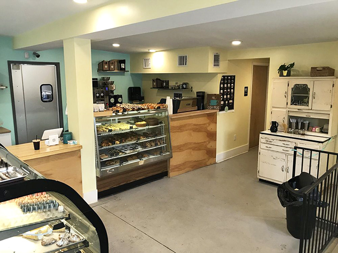 The bakery's interior reveals a cozy, no-frills space where display cases take center stage&mdash;because when the pastries look this good, who needs fancy decor?