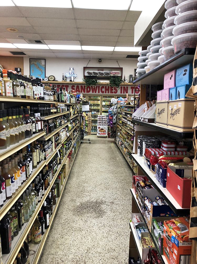 Narrow aisles packed with imported Italian goods create a treasure hunt atmosphere. You'll come for a sandwich but leave with olive oil you didn't know you needed.