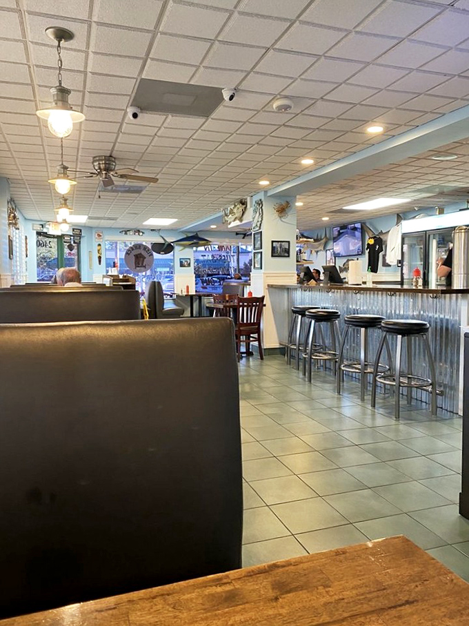 Step inside and you're greeted by that perfect blend of nautical charm and no-nonsense dining &ndash; where the focus is squarely on what matters: the food.