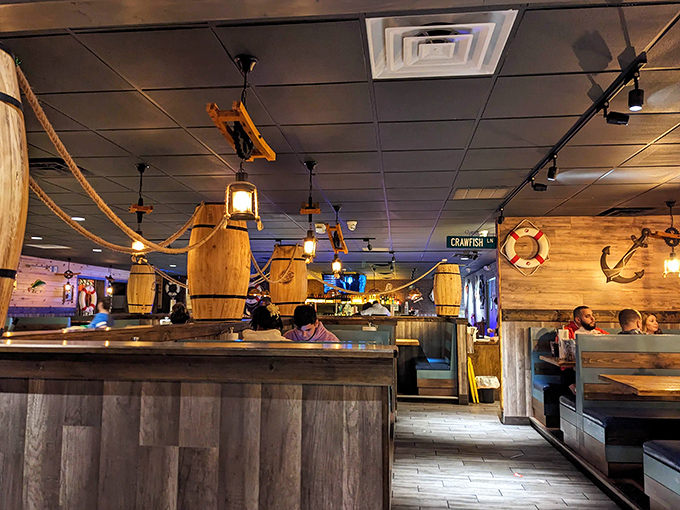 Nautical without being kitschy, the interior strikes that perfect balance between "yes, we're serious about seafood" and "we're gonna have fun tonight."