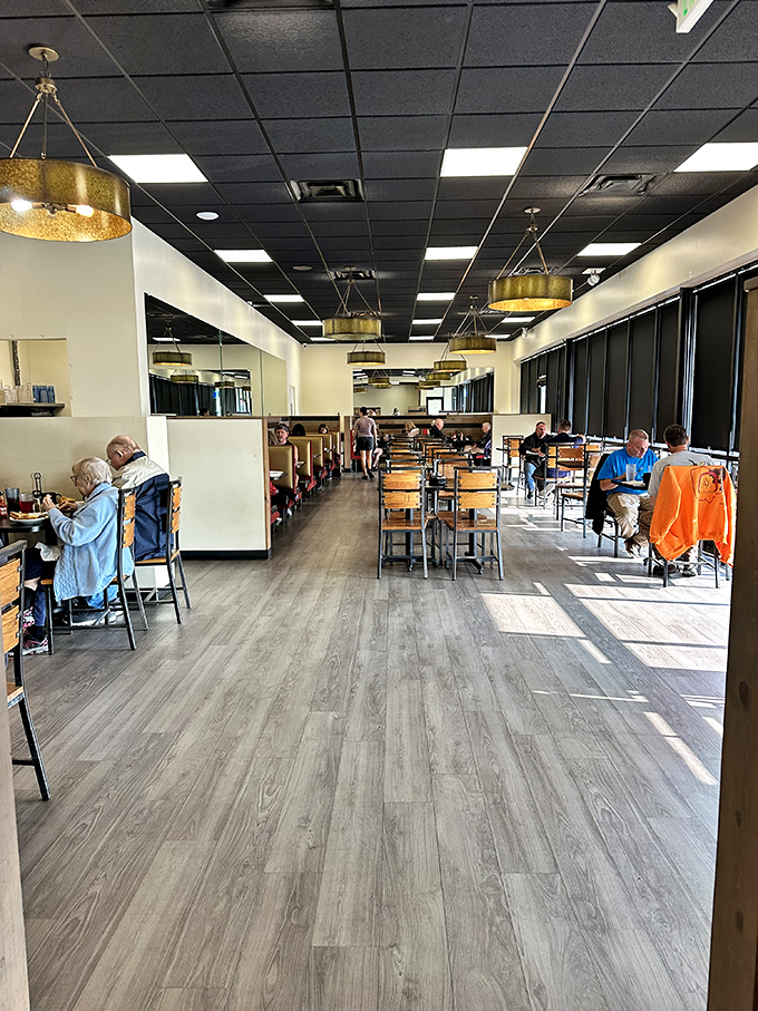 The modern interior balances casual comfort with efficiency&mdash;exactly what you want in a place where the food, not the decor, is the star.