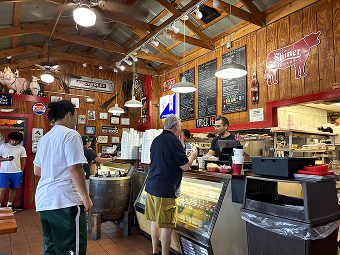 Where barbecue dreams come true. The counter service setup might be casual, but the serious business of smoked meat happens with religious devotion.