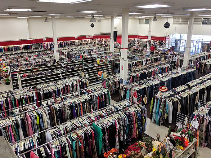 A textile Nebraska stretches before you&mdash;rack after colorful rack of possibilities, each one a story waiting to be continued.