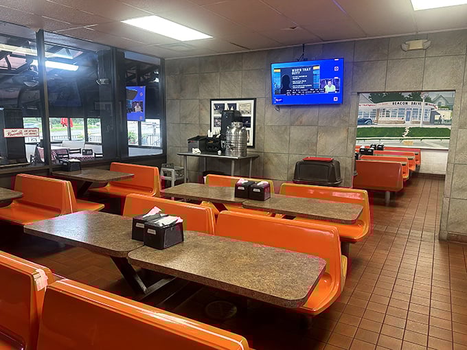 Those bright orange booths have cradled generations of diners, each with their own Beacon story to tell. Time-travel never tasted so good.