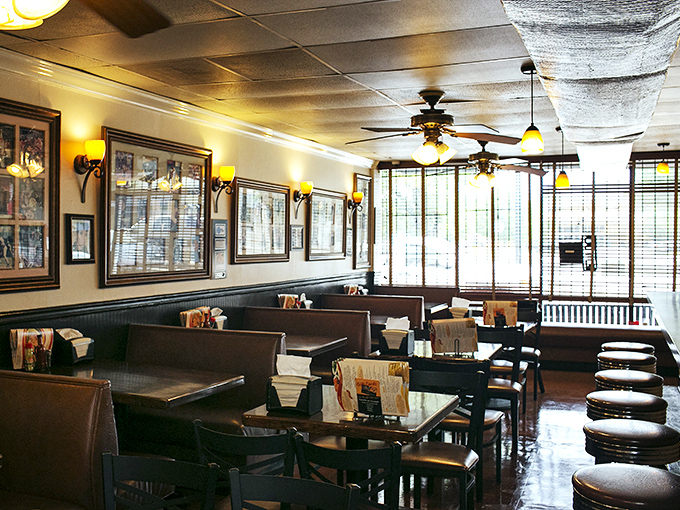 Step inside and you're transported to a simpler time &ndash; warm wood paneling, cozy booths, and ceiling fans that have witnessed decades of satisfied sighs.