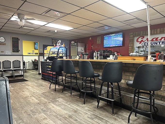 Counter culture at its finest&mdash;where regulars perch like birds on a wire, watching breakfast magic unfold in this no-frills sanctuary of satisfaction.