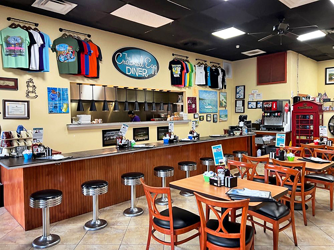 Classic diner charm meets Florida casual. Those chrome counter stools have heard thousands of "just one more coffee" requests.