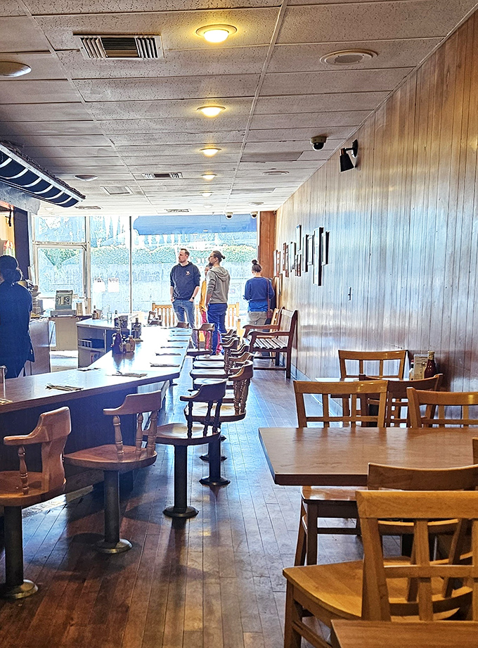 The wood-paneled interior with its counter seating isn't retro by design&mdash;it simply never stopped being exactly what it is.