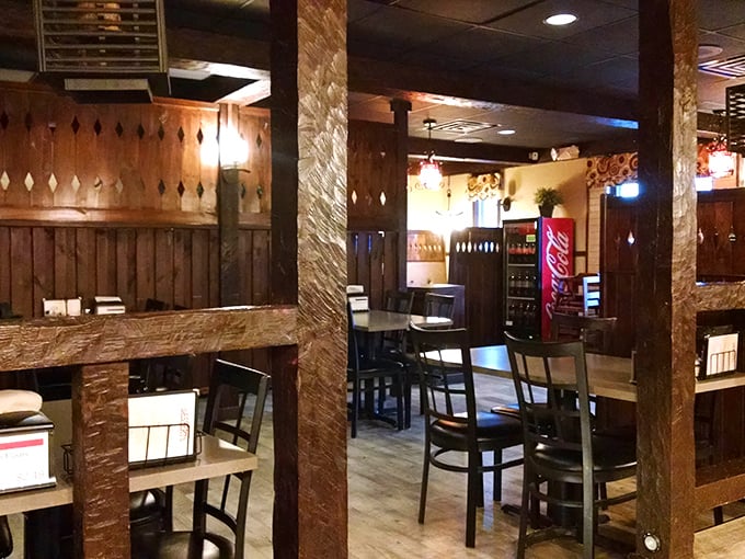 Step inside and you're transported to a world where wood paneling never went out of style and comfort trumps trendiness every single time.