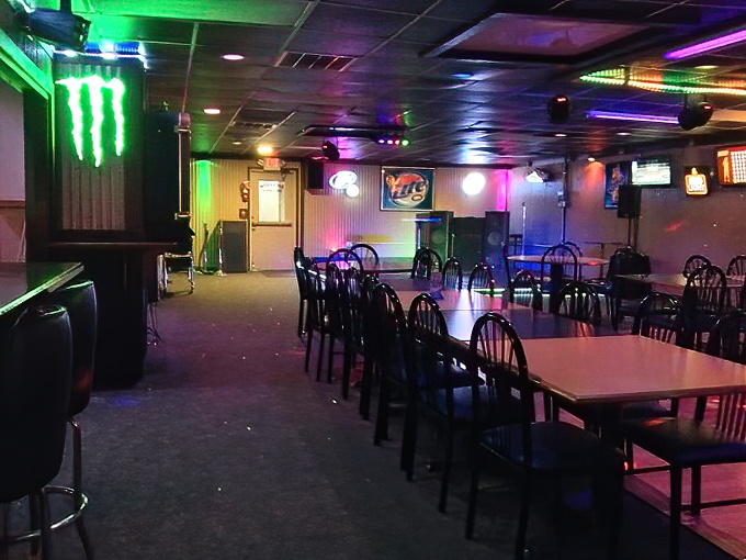 When the neon lights flicker on and the music starts pumping, The Backroom transforms from casual eatery to Mansfield's living room.