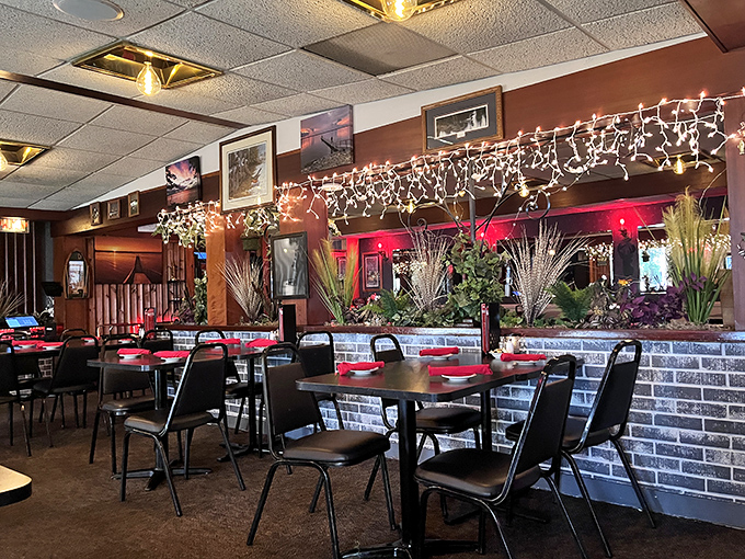 Twinkling string lights and cozy brick walls create that unmistakable supper club ambiance&mdash;where time slows down and conversations flow as smoothly as the cocktails.