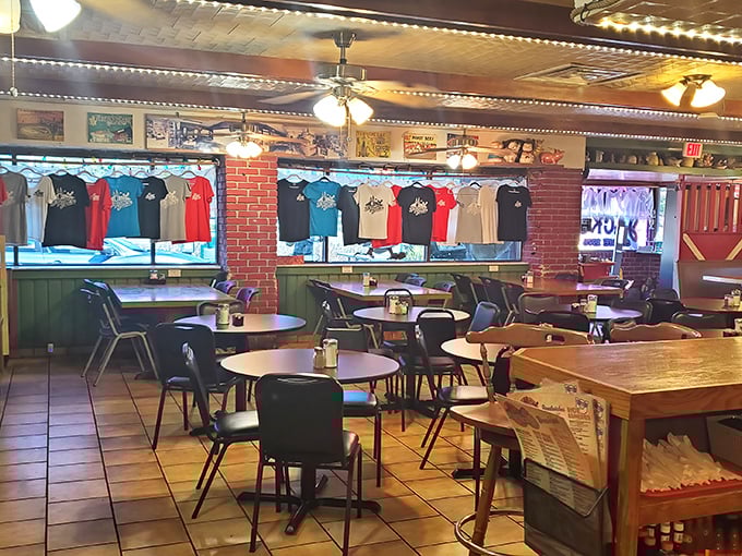 Simple brick walls and classic bistro chairs create the perfect backdrop for food that's anything but simple. No distractions needed when the pasta is this good.