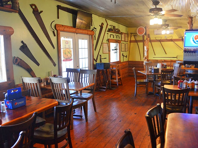 Where tools become d&eacute;cor and history hangs on the walls. The warm wooden interior invites you to settle in for some serious eating.