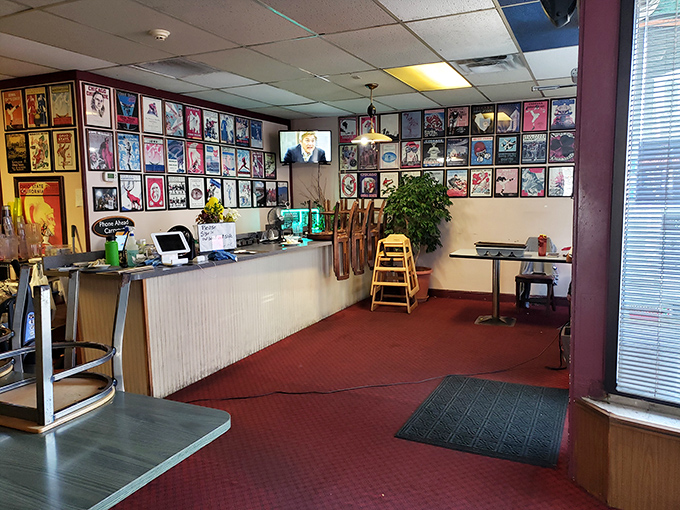 Wall-to-wall memorabilia creates that perfect "we've-been-here-forever" vibe. The kind of place where breakfast decisions are serious business.