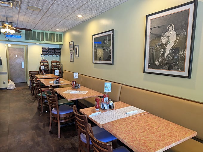 Inside The Echo, vintage photographs line mint-green walls while formica tables await the next generation of regulars. Some booths have witnessed first dates that led to marriages.