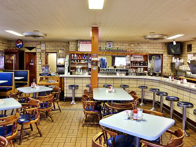 Step inside and time stands still &ndash; counter seating with swivel stools, cozy booths, and that unmistakable warm glow that only comes from decades of good meals.