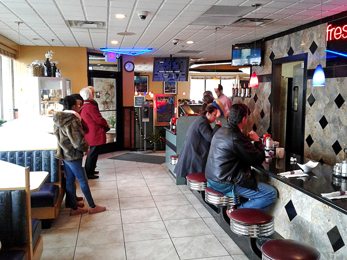 Inside, the classic diner-meets-bistro vibe creates that perfect breakfast sanctuary where regulars become family and newcomers become regulars.