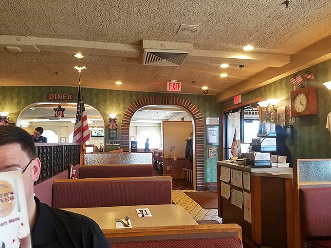 Step inside and time slows down &ndash; brick archways, cozy booths, and that unmistakable diner ambiance that says "stay awhile, the food's worth it."