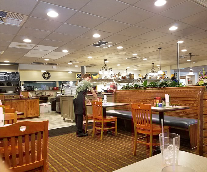 Wooden booths and warm lighting create the perfect backdrop for the food coma you're about to willingly enter. Comfort extends beyond the menu here.