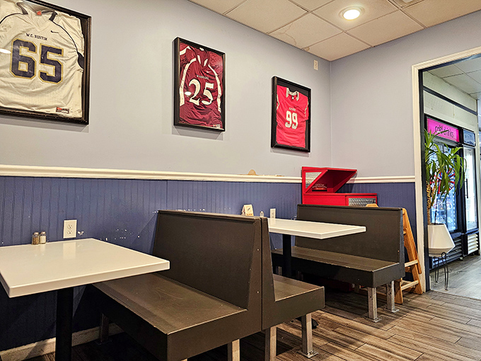Sports jerseys and simple booths &ndash; where champions are made one sandwich at a time.