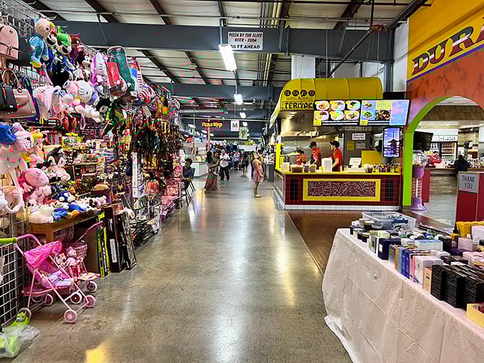 Sensory overload in the best possible way&mdash;colorful toys, tempting food stalls, and endless aisles of possibility stretch as far as the eye can see.