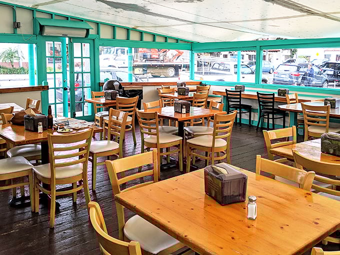 Simple wooden tables, abundant natural light, and the promise of authentic flavors. This dining room has witnessed countless "first bite" epiphanies.