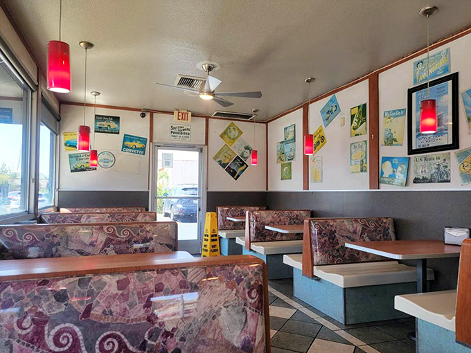 Step inside and you're transported to a simpler time, when booth seating wasn't retro&mdash;it was just what restaurants had. Those red pendant lights aren't trying to be hip; they've always been cool.