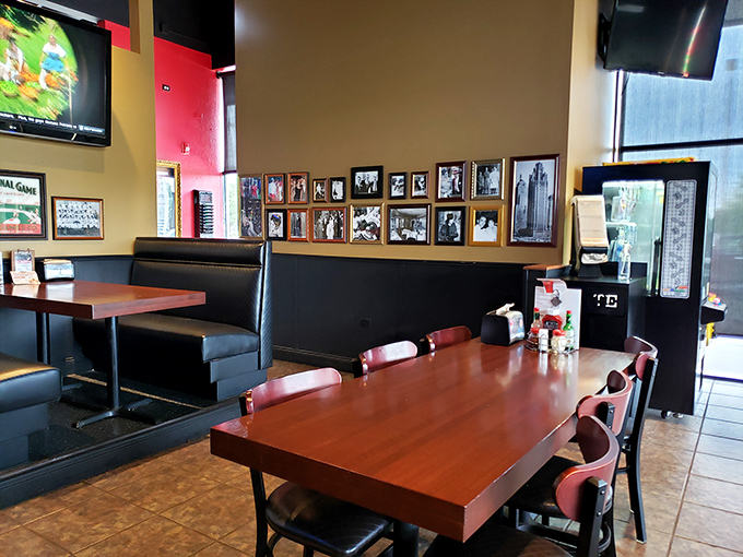 Where memories are made: wooden tables, comfortable booths, and walls adorned with Chicago sports history. The perfect backdrop for your pizza pilgrimage.