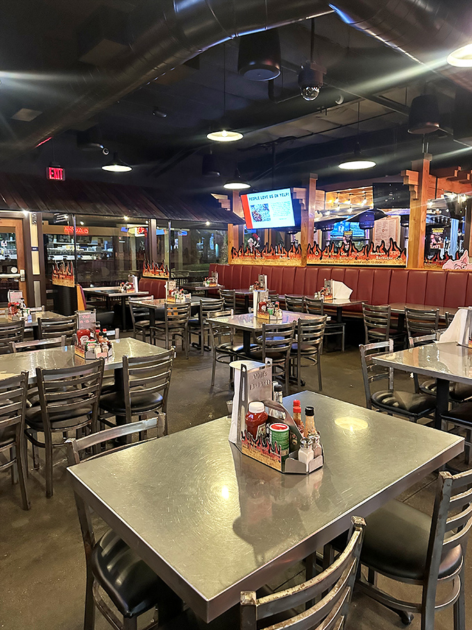 Inside, the industrial-meets-rustic vibe creates the perfect backdrop for the meat symphony that's about to unfold on your table.