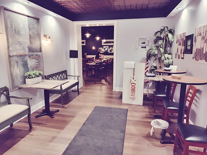 Step into a waiting area that feels like the calm before the delicious storm&mdash;elegant, inviting, and mercifully free of the kitschy nets and buoys.