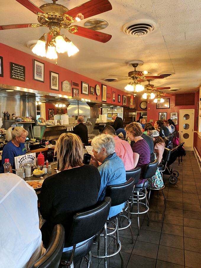 Counter culture at its finest! Pete's classic diner setup invites you to pull up a stool and join the breakfast congregation where strangers become temporary family.