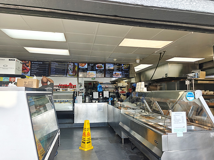 Where fluorescent lights meet fresh catches, creating the kind of authentic atmosphere chain restaurants desperately try to fake.