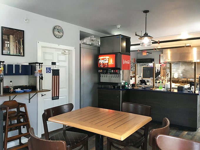 Simple wooden tables, classic soda fountain, and no-nonsense counter service&mdash;this isn't dining theater, it's the real Florida food experience where flavor takes center stage.