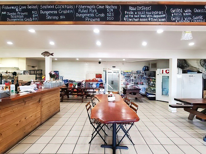 Inside, simplicity reigns supreme with wooden tables and a no-nonsense counter where culinary magic happens. This isn't Instagram-bait d&eacute;cor&mdash;it's the real deal.