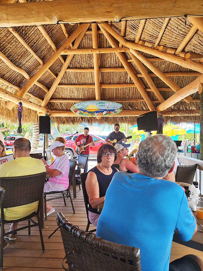 Live music under a thatched tiki roof&mdash;because seafood this fresh deserves its own soundtrack. Florida dining doesn't get more authentic than this.