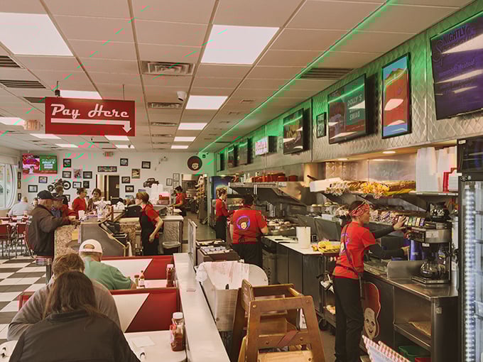 Where the magic happens: Dolly's bustling kitchen crew works with the synchronized precision of a Broadway ensemble, turning ordinary ingredients into extraordinary comfort.