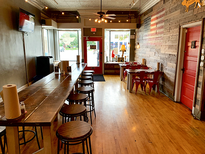 This exposed brick interior has witnessed more satisfied sighs than a massage parlor, minus the awkward small talk.