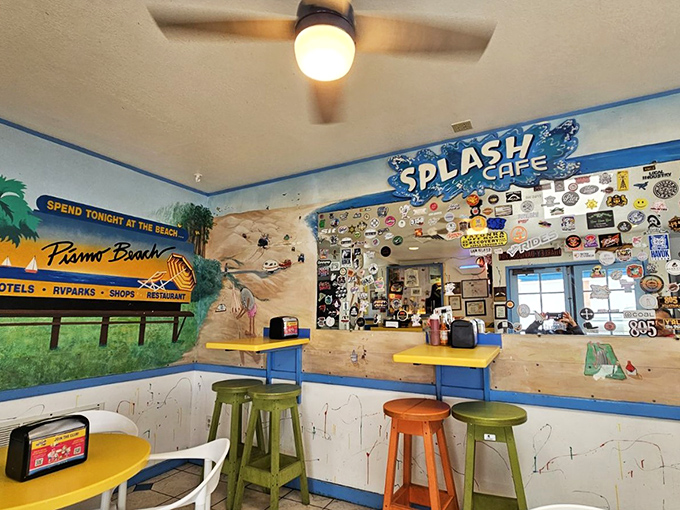 The interior's casual beach charm says "come as you are" &ndash; sandy feet, sunburn, and insatiable chowder cravings all welcome.