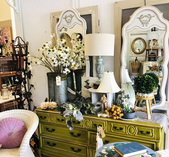 This chartreuse dresser isn't just furniture; it's a statement piece waiting to become the conversation starter in someone's carefully curated living room.