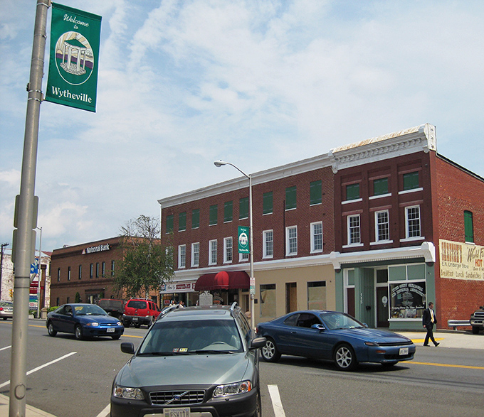 Downtown Wytheville welcomes visitors with classic brick buildings and ample parking&mdash;a Main Street that Norman Rockwell would have loved to paint.