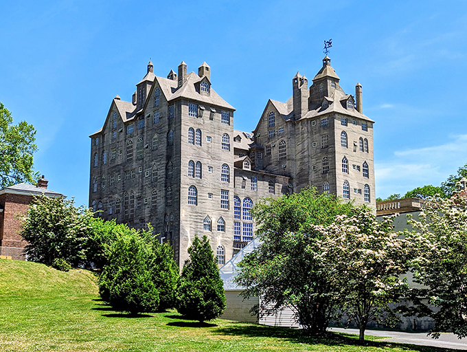 Mercer Museum rises from the landscape like a concrete fairy tale, a castle that houses treasures far more practical than royal jewels.