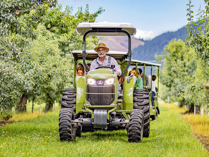 Orchard tours offer a delicious detour between rail adventures. Nothing says "Oregon" quite like apple trees with a mountain backdrop.