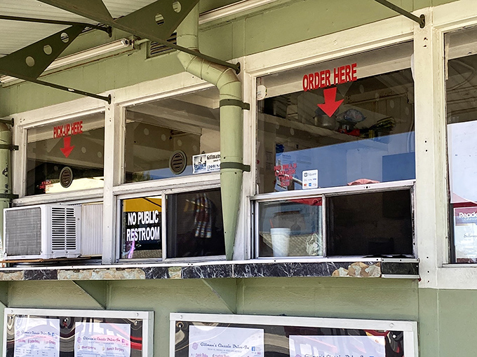 Step right up to the window where burger magic happens one order at a time.