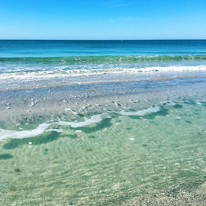 The Gulf's crystal waters create a mesmerizing ombr&eacute; effect that would make any interior designer jealous. Mother Nature showing off again.