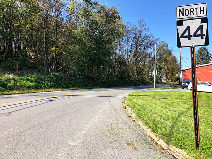 The humble North 44 sign doesn't prepare you for what's ahead. Like finding out your quiet neighbor was a rock star in the '70s.