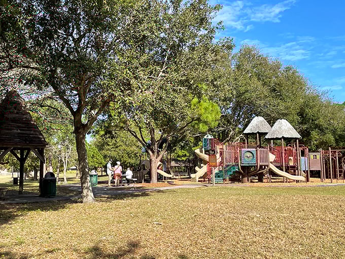 Family fun doesn't need a hefty price tag. Rotary Park offers shaded playgrounds where grandkids can burn energy while grandparents save their retirement funds.