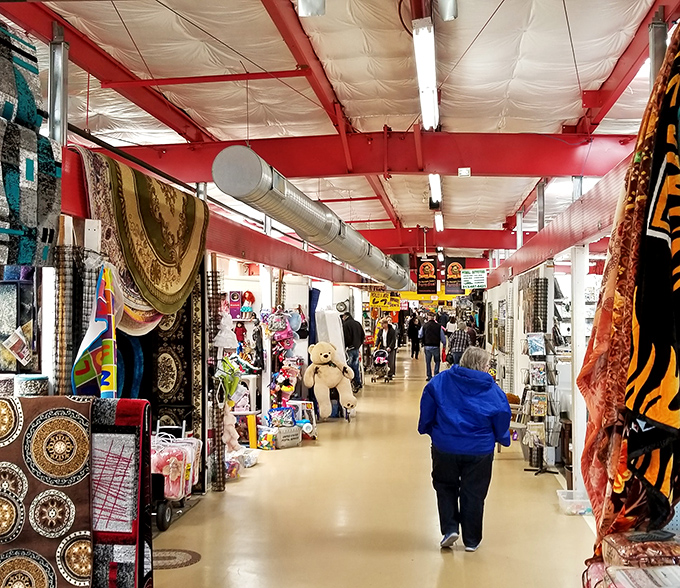 The endless corridors of possibility stretch before you like the yellow brick road of retail therapy. Every booth holds potential discoveries waiting to be unearthed.