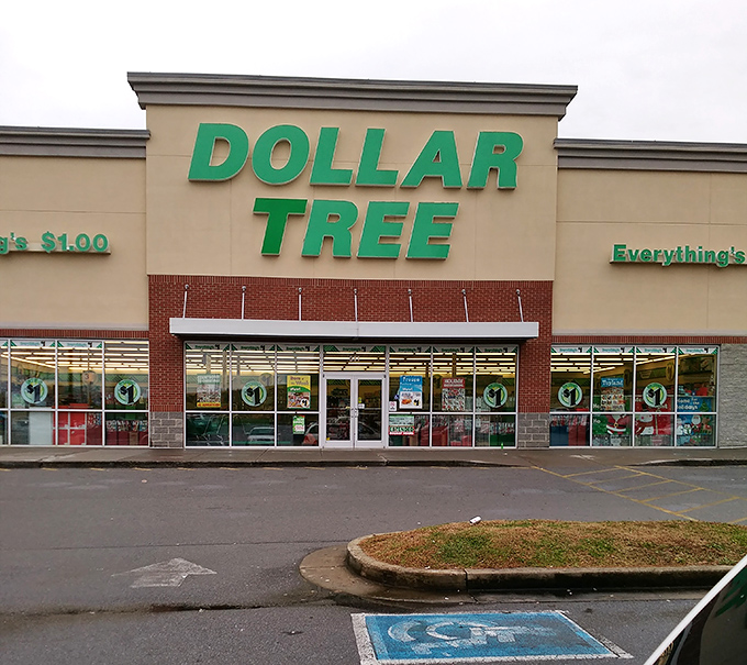 Morning light catches the familiar storefront where Morristown locals start their day. The parking lot tells the story&mdash;this isn't your average Dollar Tree.