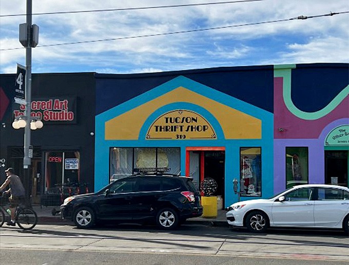 Nestled on 4th Avenue, this eye-catching storefront stands out like a peacock at a pigeon convention.